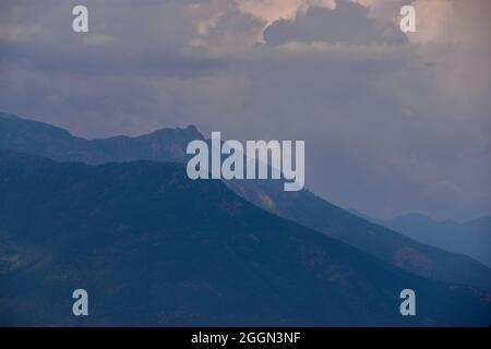 Impressive Alps mountains landscape, seen from Pila, Aosta, Italy Stock ...