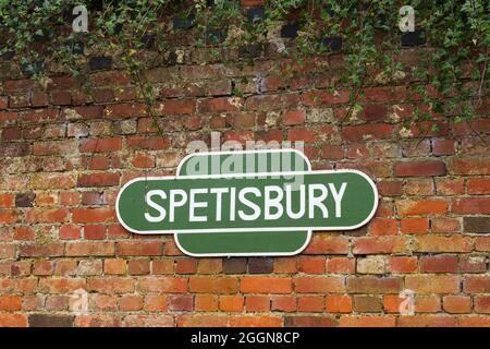 Station name sign on the wall of Victoria station on the London ...