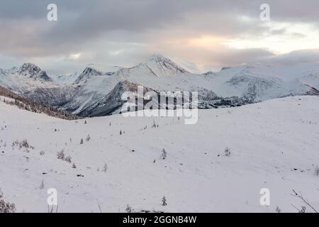 Winter landscape near Dinglavatnet lake. Volda, Norway Stock Photo - Alamy