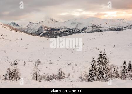Winter landscape near Dinglavatnet lake. Volda, Norway Stock Photo - Alamy