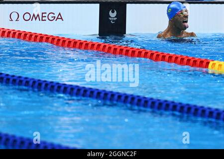 Gabriel Geraldo dos Santos Araujo from Brazil winning silver during ...