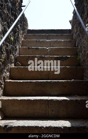 Stony stairs in Catania, Sicily in the summer of 2021 Stock Photo - Alamy