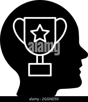 pursue goal icon, black vector sign with editable strokes, concept ...