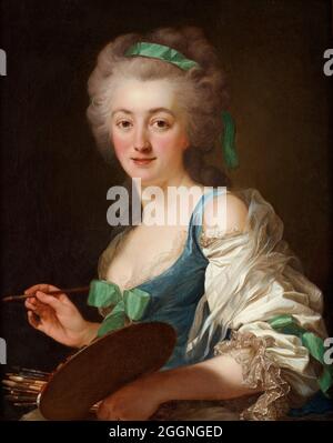 Anne Vallayer-Coster (1744-1818) - Portrait of an Elderly Woman with ...