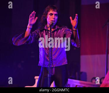 Luke Spiller of The Struts performs on board the Carnival Magic during ...
