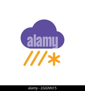 Raincloud vector glyph icon. Meteorology sign. Graph symbol for travel ...