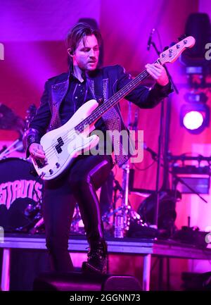 Jed Elliott of The Struts performs on board the Carnival Magic during ...