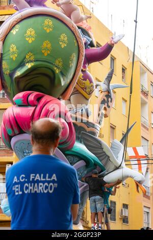 Valencia, Spain - 4 September 2021: 'Ninot' female figurine designed by ...