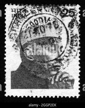 Stamp print in India,Nehru Stock Photo - Alamy