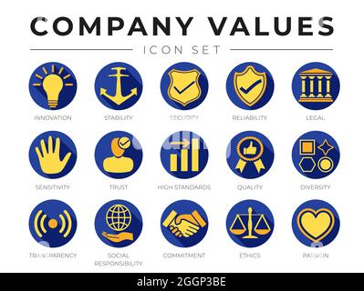Company Core Values Color Icon Stock Vector Image & Art - Alamy