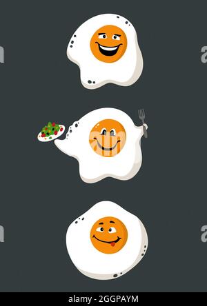 Tasty seamless scrambled egg pattern for fabrics and textiles and cards ...