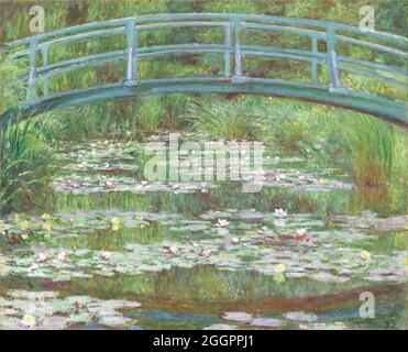 Claude Monet, The Japanese Footbridge, Impressionist painting, circa ...