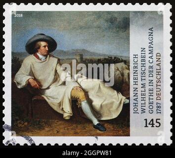 Painting of Goethe in the Roman Campagna (1786) by Johann Heinrich ...