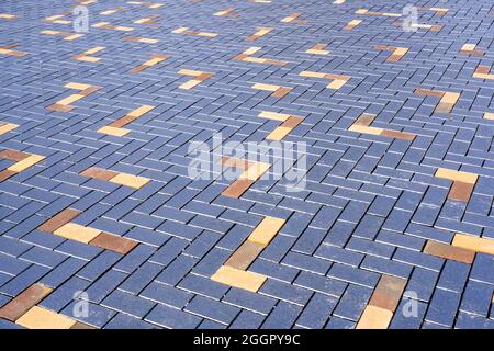 a new stylishly paved square with interesting colorful accents Stock ...