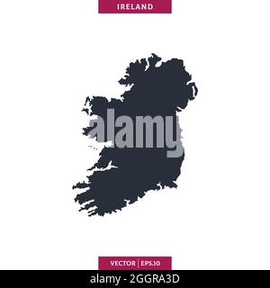 ireland map logo icon vector symbol Stock Vector Image & Art - Alamy