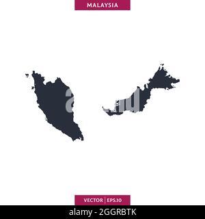 malaysia map icon logo vector symbol Stock Vector Image & Art - Alamy