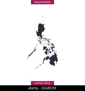 Philippines map vector design template illustration Stock Vector Image ...