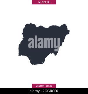 Nigeria Map Illustration Icon Logo Design Stock Vector Image & Art - Alamy