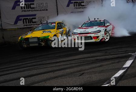 10-06-2021 Riga, LAtvia Sport car drifting on the ground Stock Photo ...