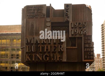 MLK memorial sculpture outside of Martin Luther King JR educational ...