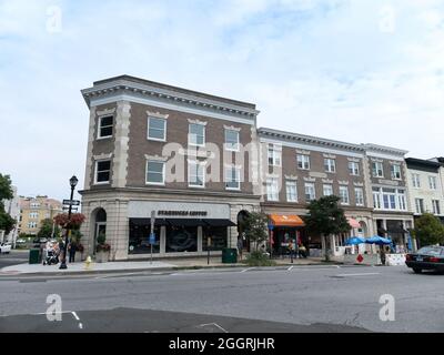 Greenwich, CT - USA - Aug. 29, 2021: Horizontal view of the posh ...