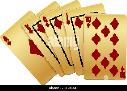 Realistic diamonds playing cards vector illustration Stock Vector Image ...