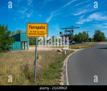 industrial museum Ferropolis, "the city of iron", in gräfenhainichen ...