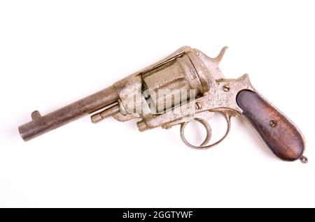 Old revolver. Ancient firearm Stock Photo - Alamy