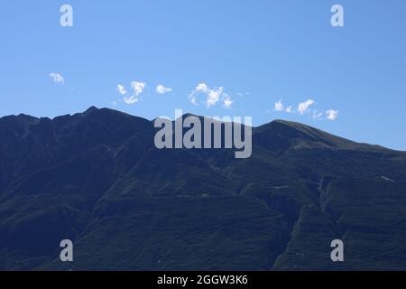 Tignale Italy Lake Garda August 2021 View of the mountains and Lake ...