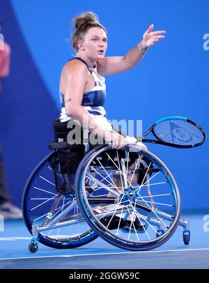 Great Britain's Jordan Whiley in action during the Women's singles ...
