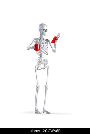 Studio portrait of woman wearing glasses and cross-shaped earrings ...