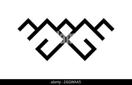 Simple Logo template. Old Baltic sign. Folk symbol. Scandinavian Vector ...