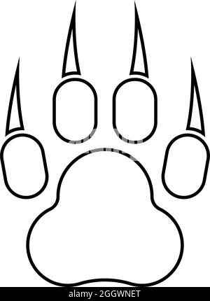 Raccoon Coon contour outline black color vector illustration flat style ...