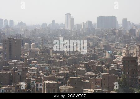 Aerial view of the Tahrir Square of Cairo, famous place of visit, Egypt ...