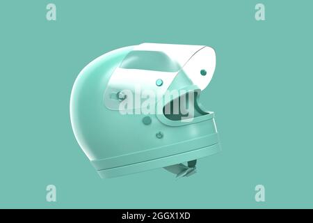 Empty minimalistic racing helmet. 3D Rendering Stock Photo - Alamy