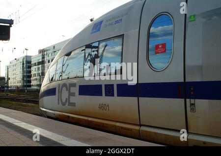 Intercity Express with „Europe“ livery (ICE 3 Europe), Cologne, Germany ...