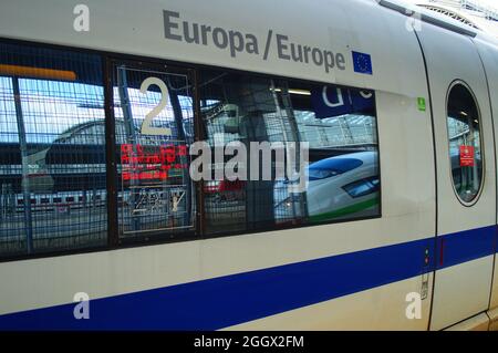 Intercity Express with „Europe“ livery (ICE 3 Europe), Cologne, Germany ...