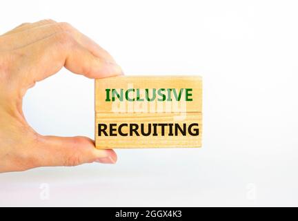 Inclusive recruiting symbol. Wooden blocks with words Inclusive ...