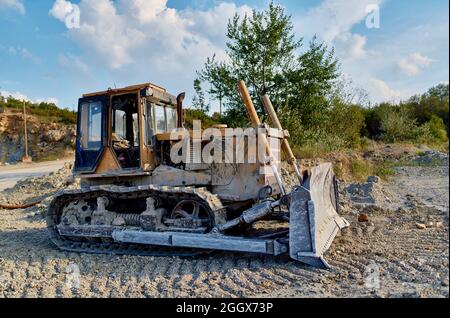 excavator work construction territory geology Stock Photo - Alamy