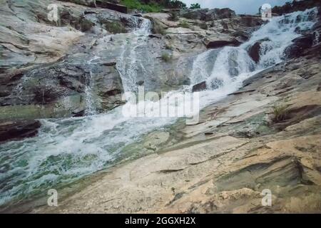 Beautiful Ghatkhola waterfall having full streams of water flowing ...