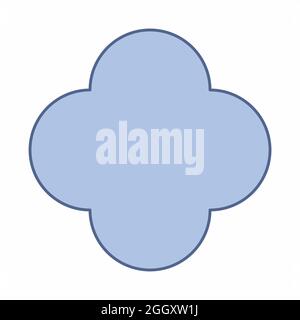 Quatrefoil geometric shape isolated on white background Stock Vector ...