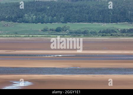 The Duddon Tidal Bore viewed from Dunnerholme, a limestone promontory ...