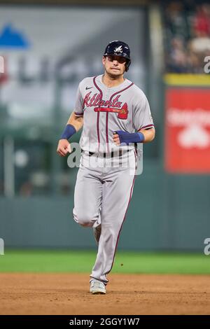 Atlanta Braves' Austin Riley runs the bases after hitting a home run ...