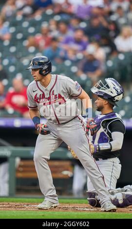 Atlanta Braves' Austin Riley scores a run as he slides safely at home ...