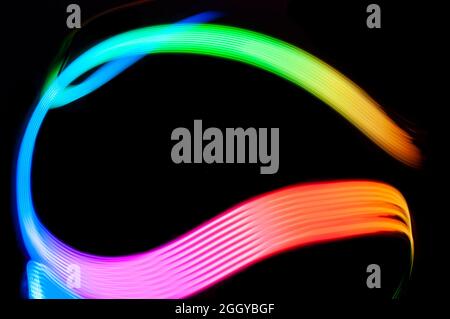 Light Painting Lines of Colour.LED lighting design style,night lights ...