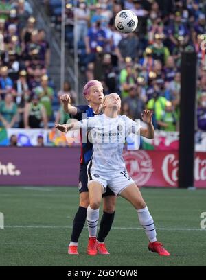 Seattle Reign FC defender Madison Curry (24) tracks a loose ball during ...