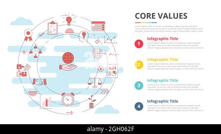 code of conduct concept for infographic template banner with four point ...
