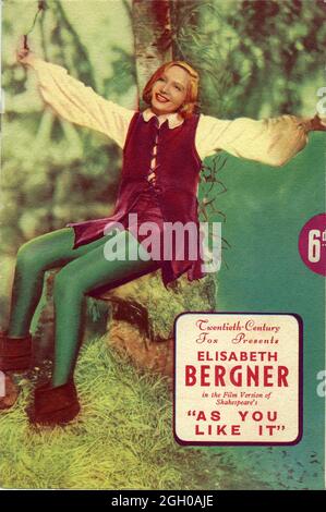 Elisabeth Bergner as Rosalind in As You Like It Stock Photo - Alamy