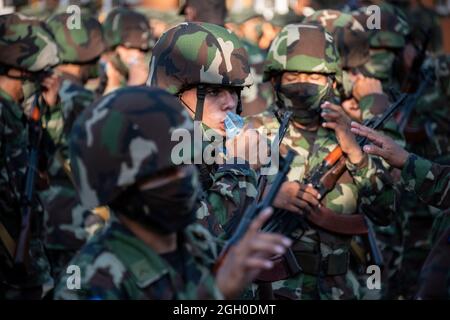 Managua, Nicaragua. 03rd Sep, 2021. Nicaraguan Army soldiers take part ...