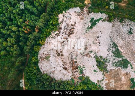 Aerial View Of Domestic Garbage. Bird's-eye View Of Junk. Domestic ...